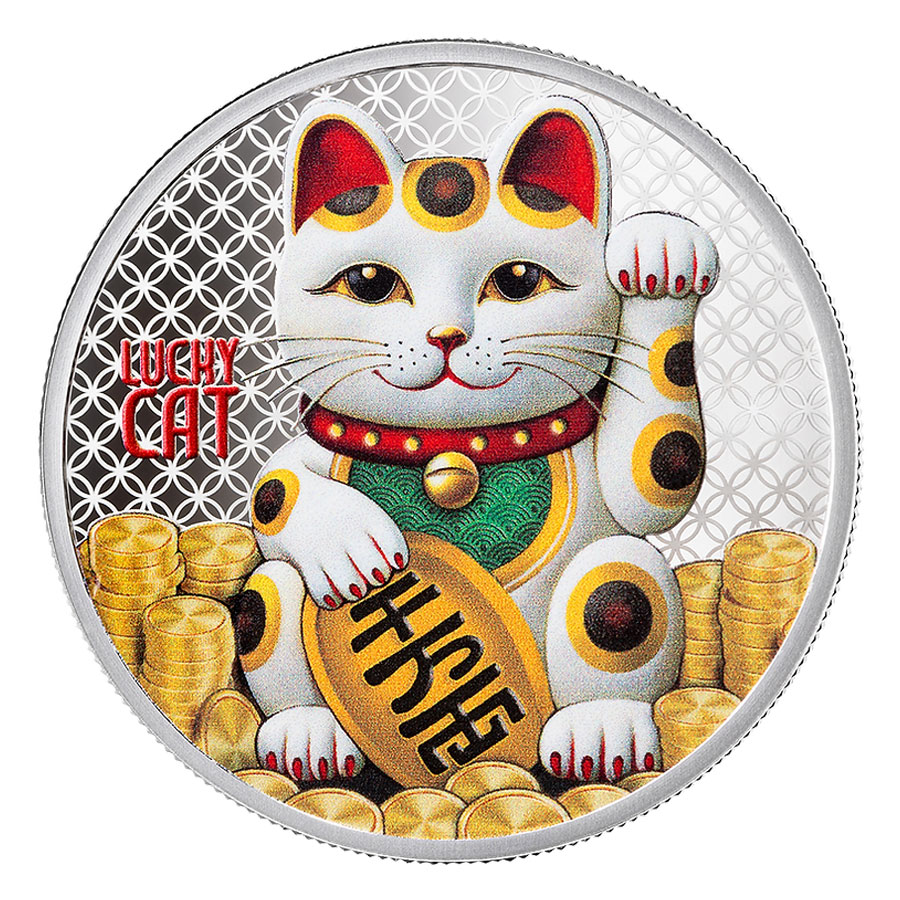 2026 Samoa Lucky Coin - Maneki-neko Coloured Proof Silver Coin | KITCOGIFT