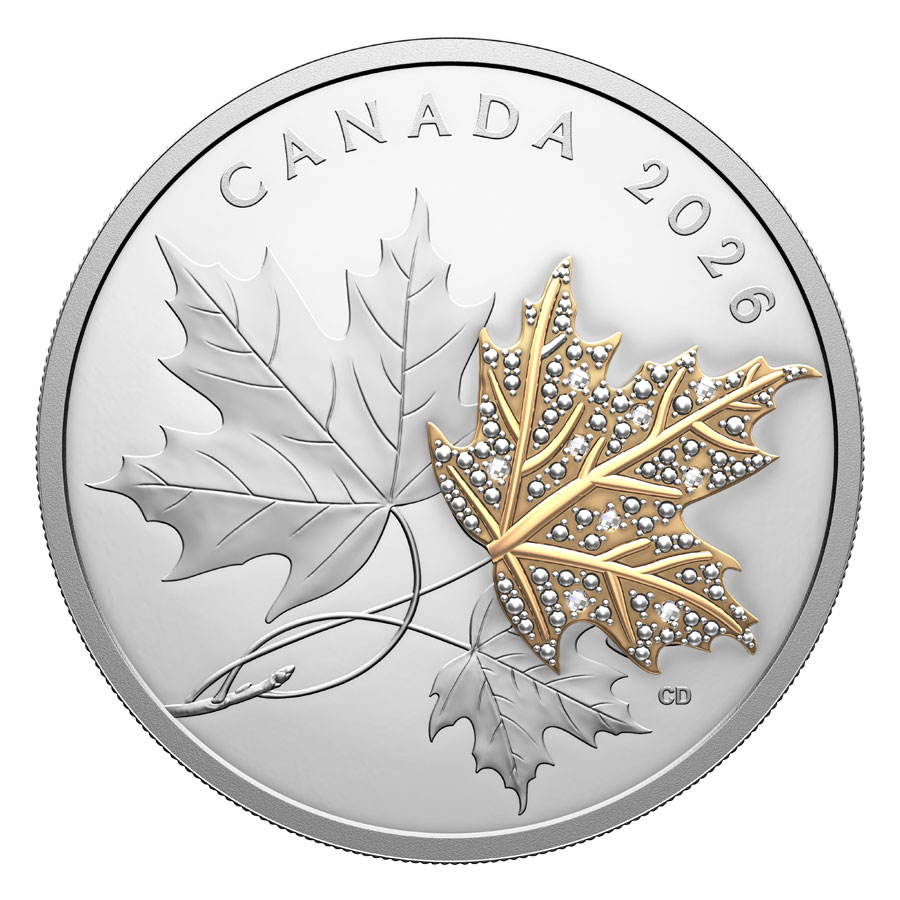 2026 Canadian Precious Maple Leaves Gilded Proof Silver Coin with ...